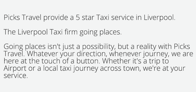 Liverpool Taxi & Airport Transfers - Liverpool Airport to Manchester ...